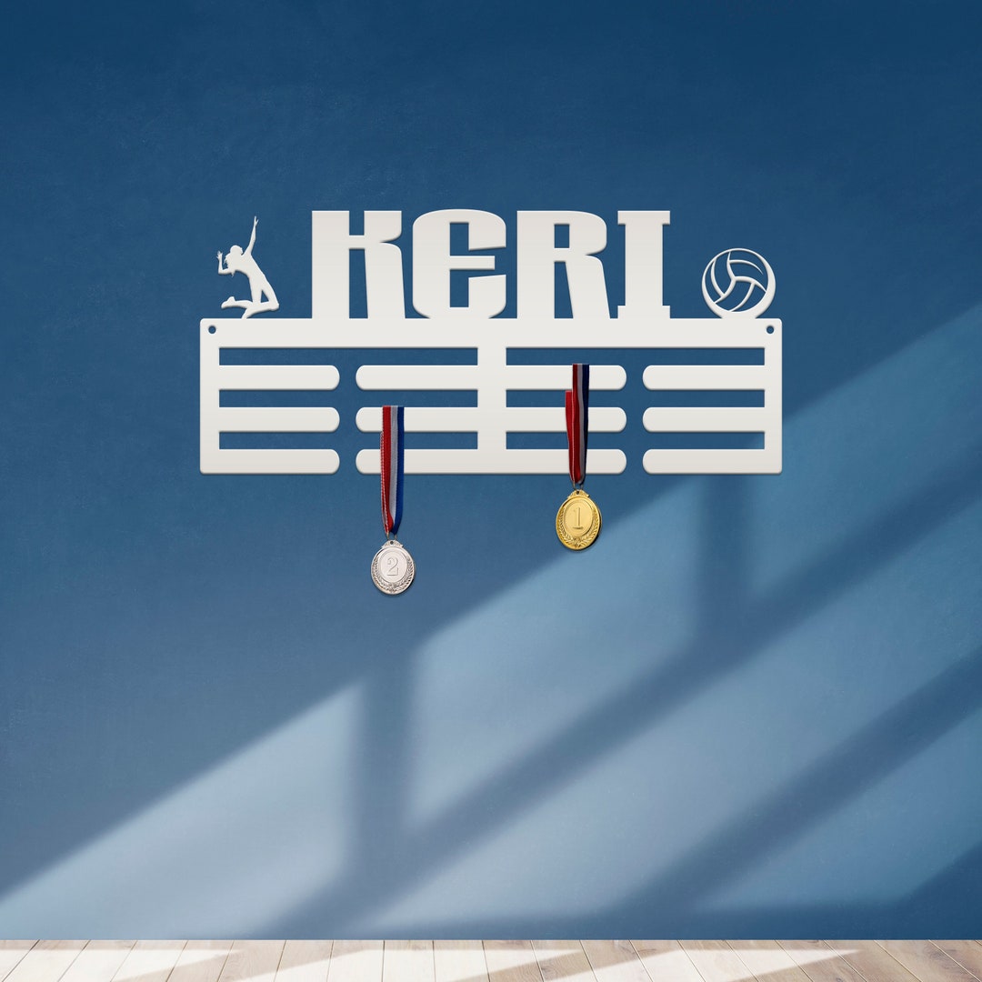 Volleyball Medal Holder, Custom Medal Hanger, Personalized Metal Sports ...