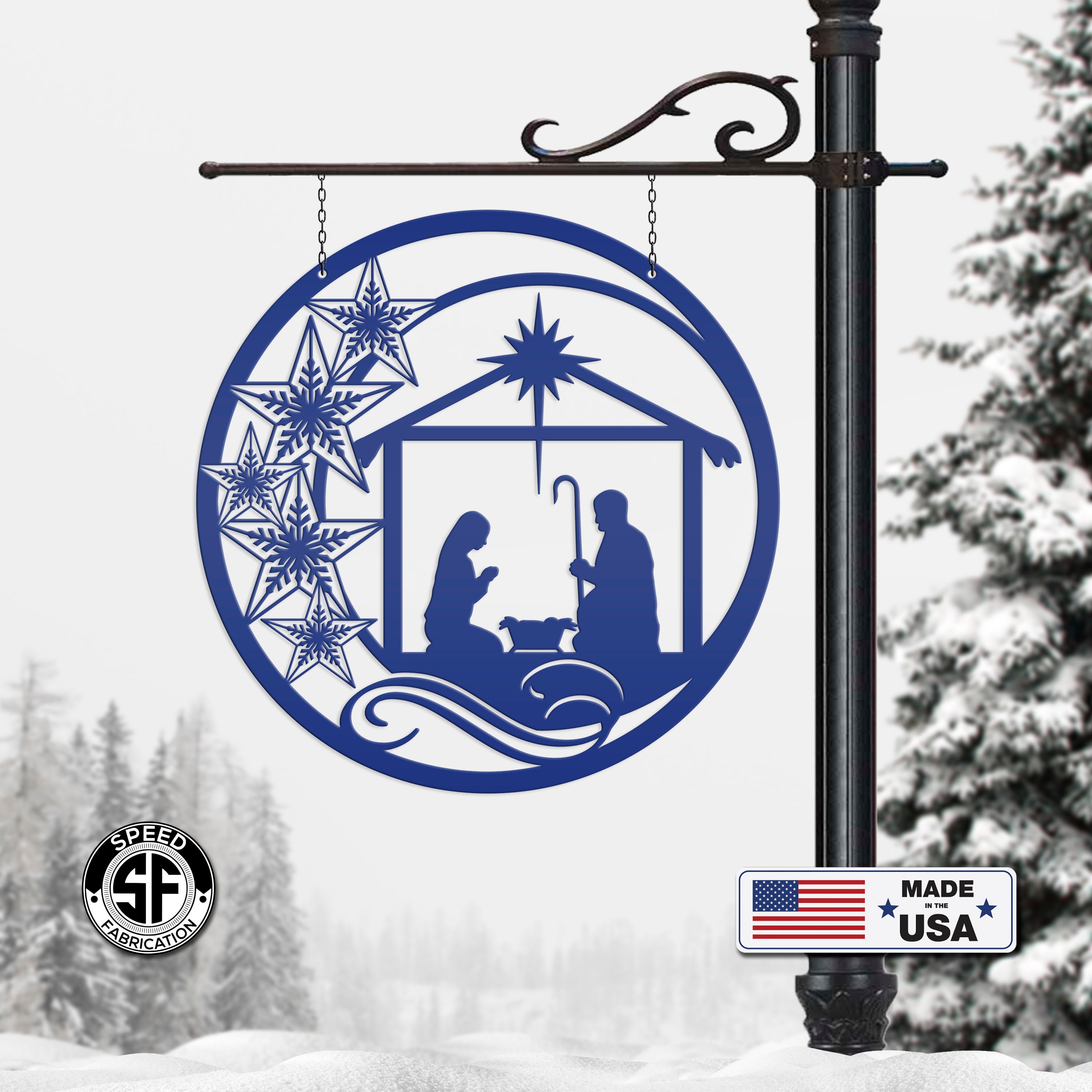 Metal Christmas Star Nativity Sign Holiday Decor - Etsy