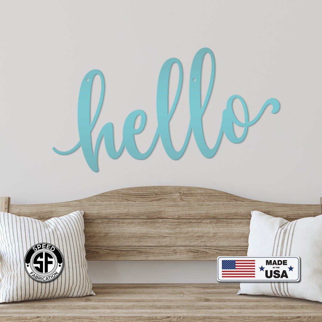 Hello Outdoor/indoor Metal Sign - Etsy