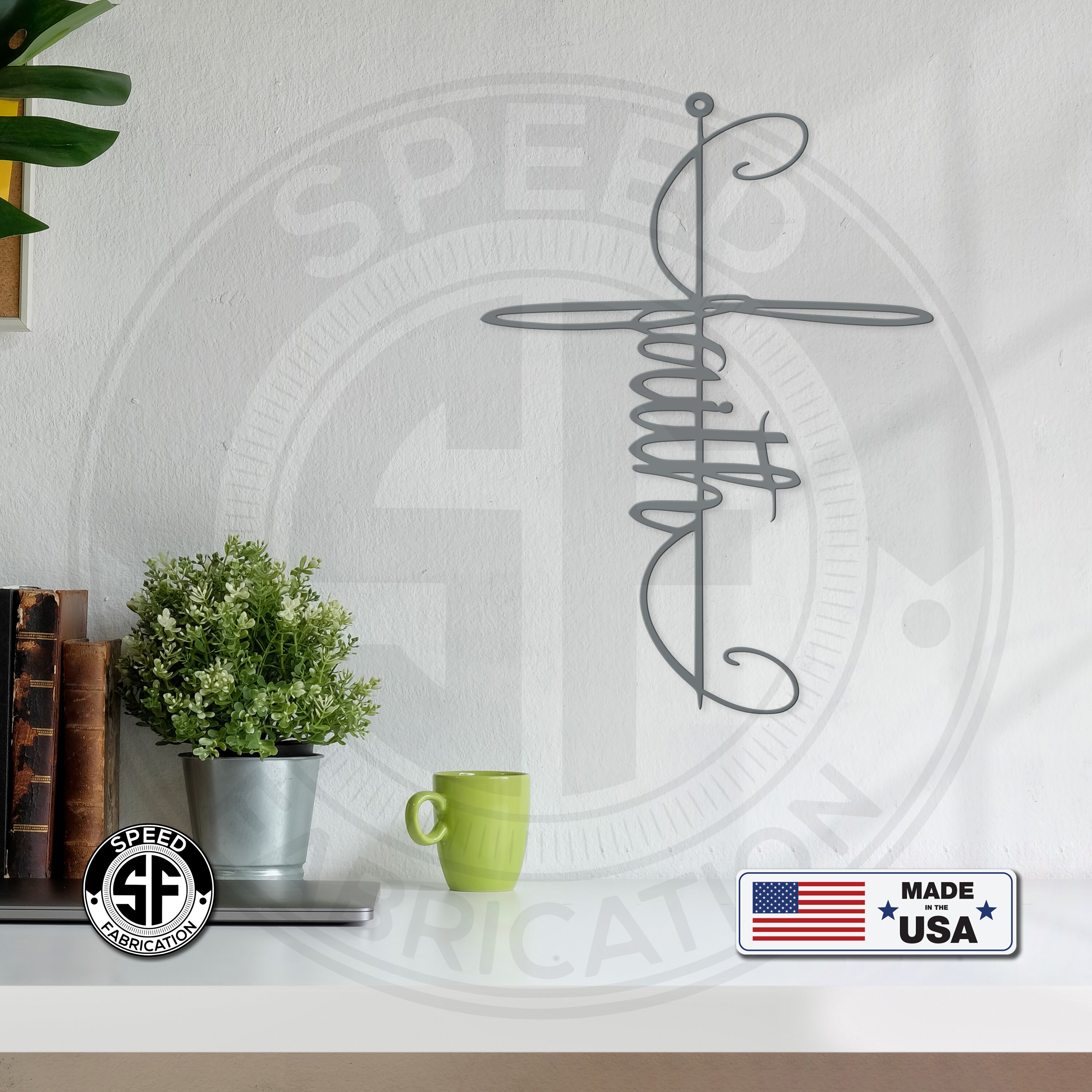 Faith Cross Wall Hanging Metal Sign Faith Christian Wall Art - Etsy