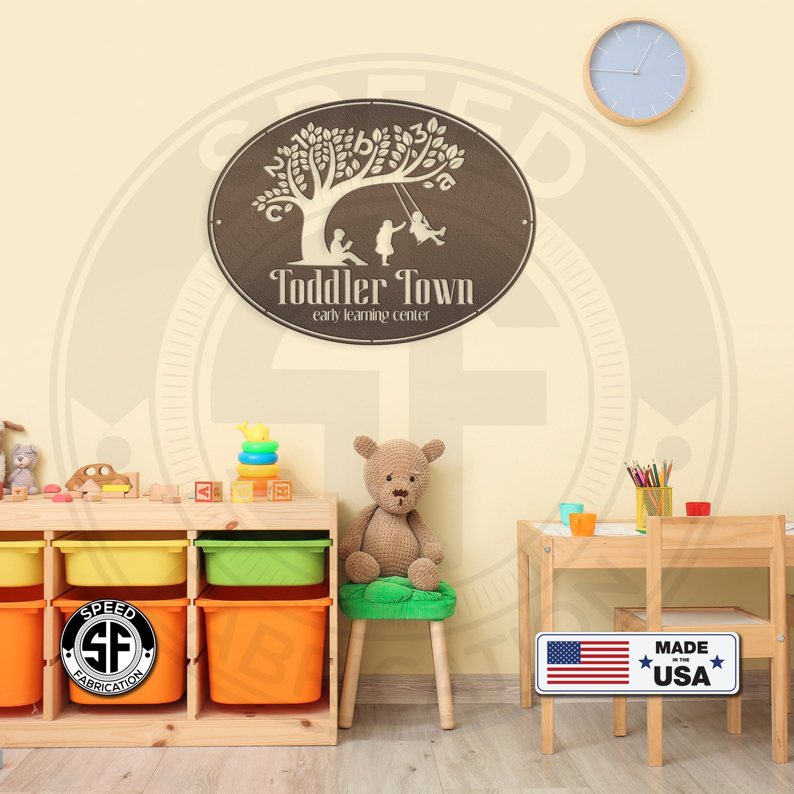 Custom Oval Daycare Business Metal Sign Child - Etsy