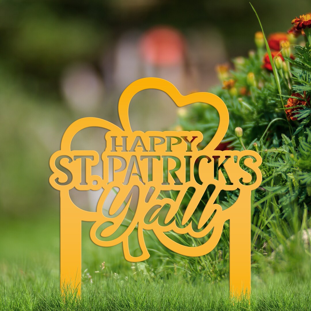 Metal St. Patrick Yard Stake Outdoor St. Patrick's Day Decor - Etsy