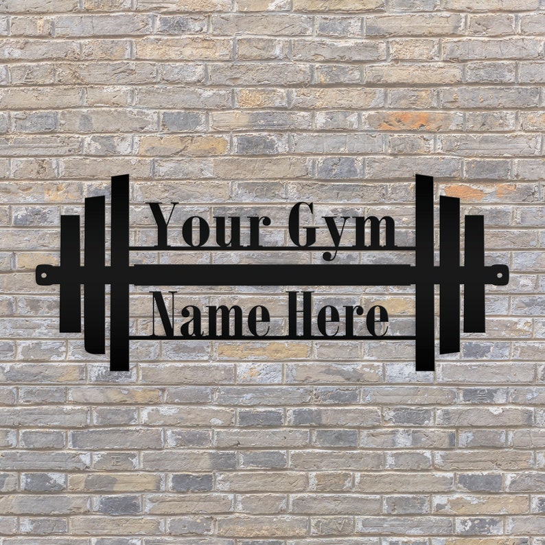 Personalized Gym Name Metal Sign | Etsy