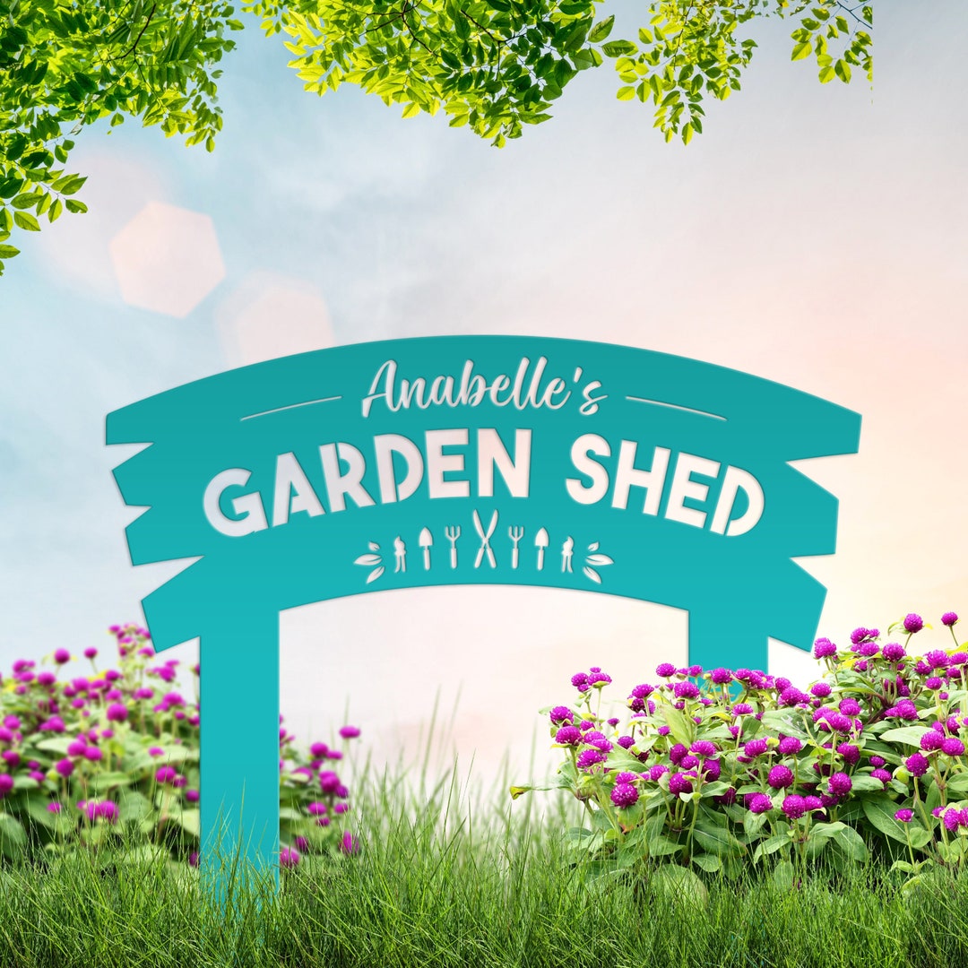 Handcrafted Garden Sign - Customizable Outdoor Yard Stake ...