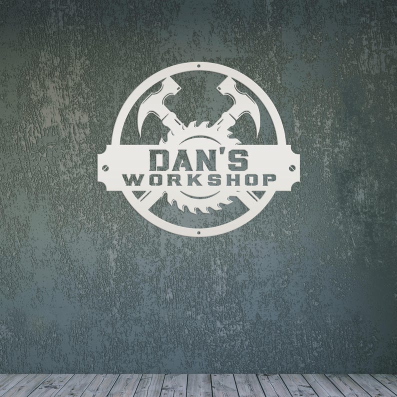 Woodworking Workshop Metal Sign - Custom Carpentry Shop Business ...