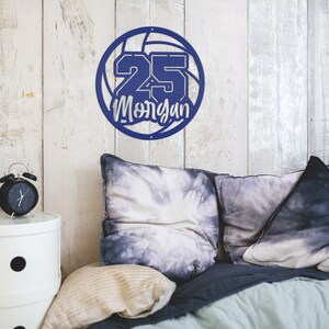 Personalized Volleyball Name and Number Metal Sign - Etsy