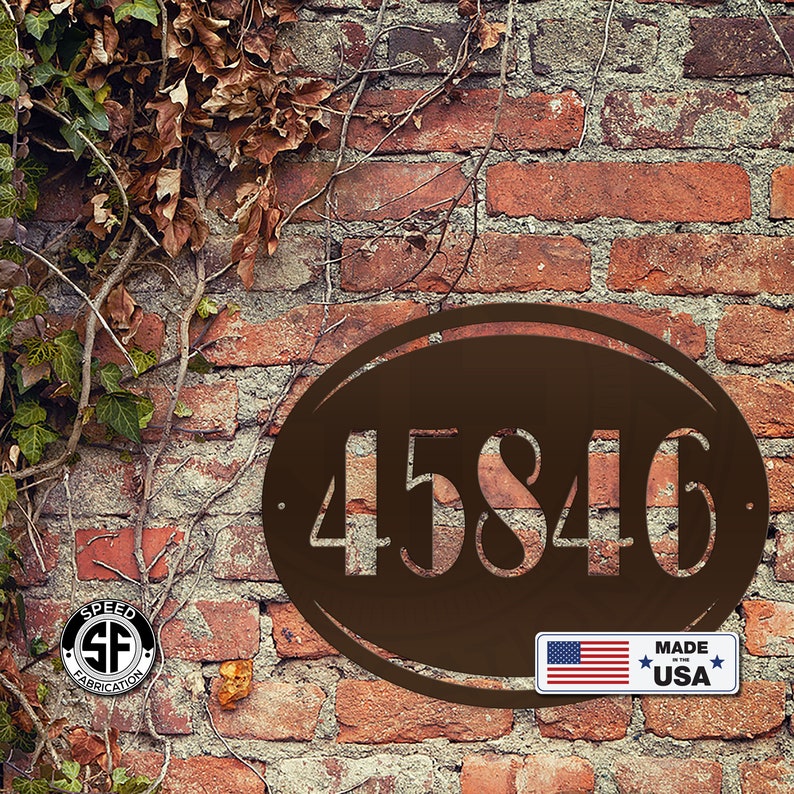 Personalized House Number Metal Sign - Etsy