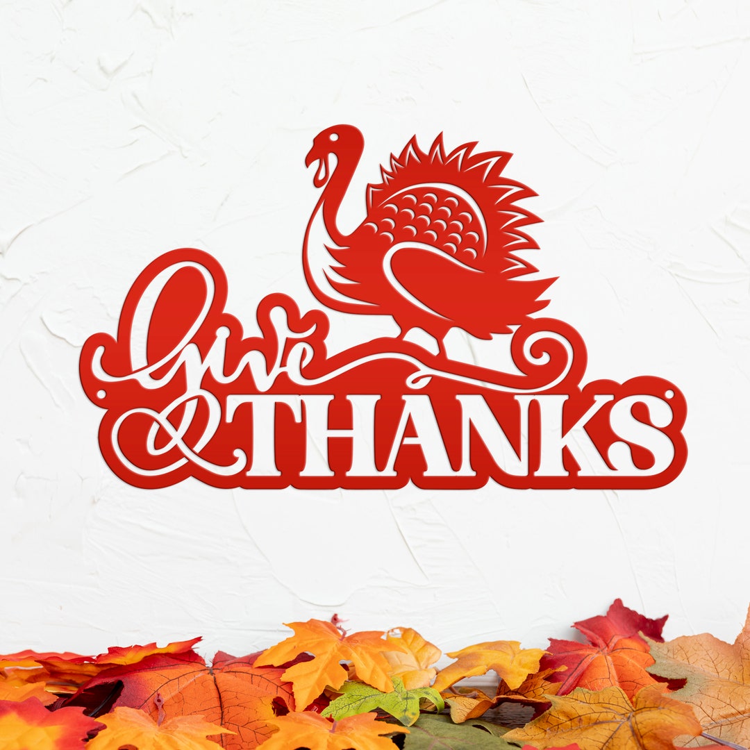 Thanksgiving Decor, Metal Door Hanger, Seasonal Decoration for Indoor ...