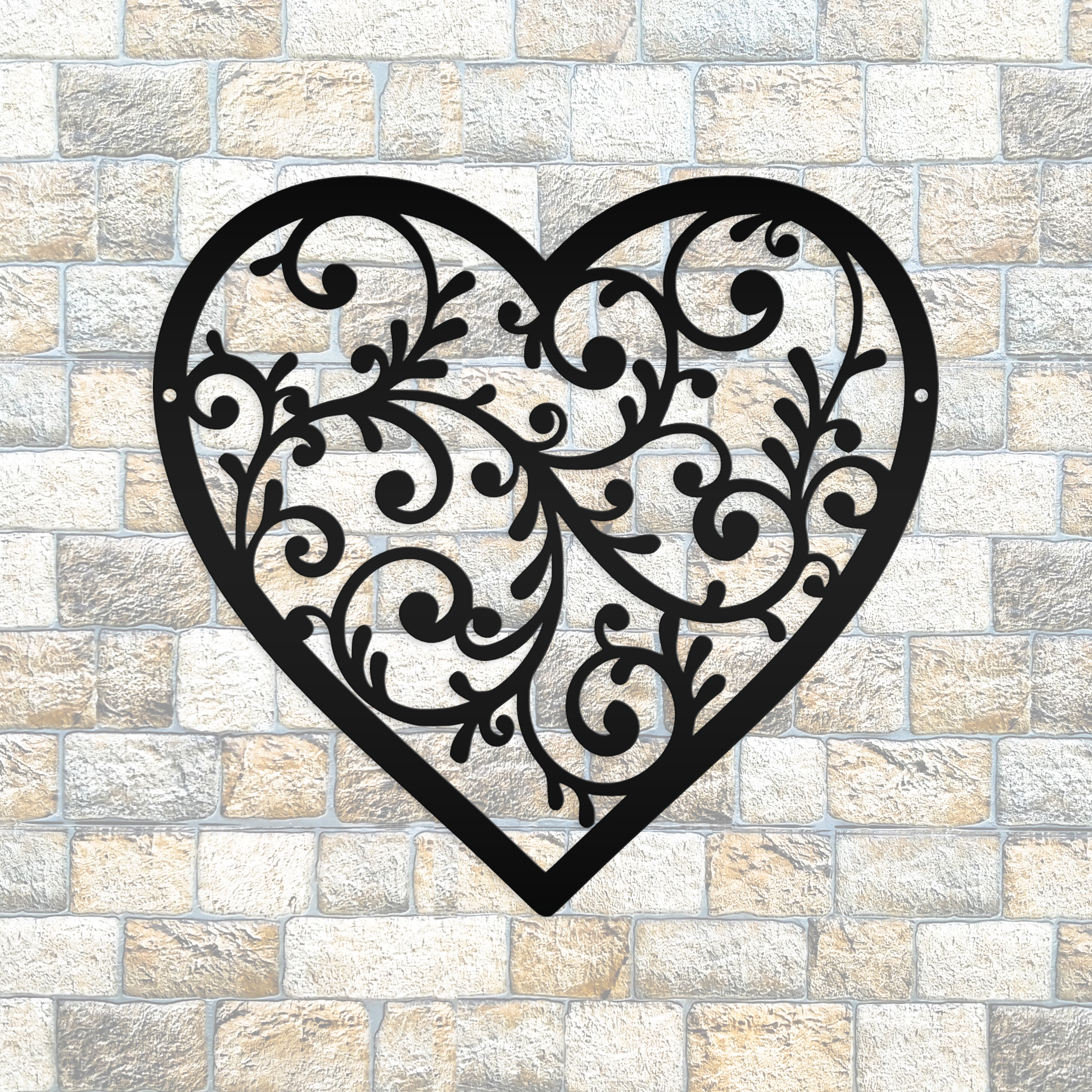 Decorative Scroll Heart Metal Sign | Etsy