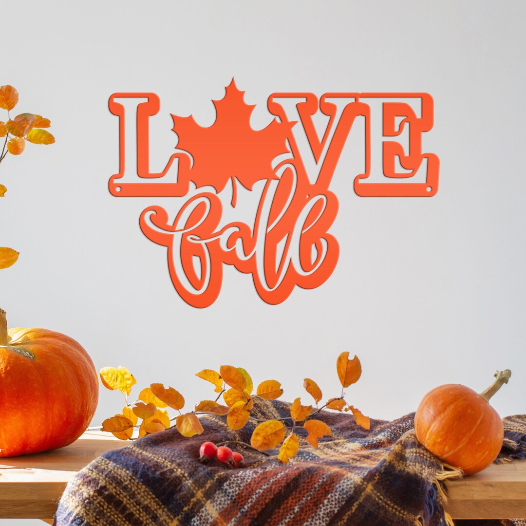 Fall Door Sign - Love Fall Metal Sign - Autumn Decor - - Etsy