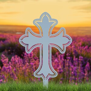 Outdoor Metal Cross Yard Decoration, Christian Yard Decor, Mother's Day ...