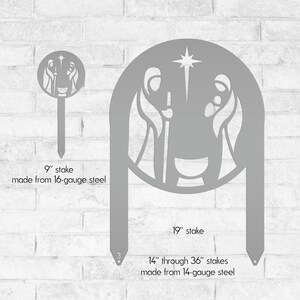 Nativity Sign, Metal Outdoor Yard Stake With a Nativity Scene - Etsy