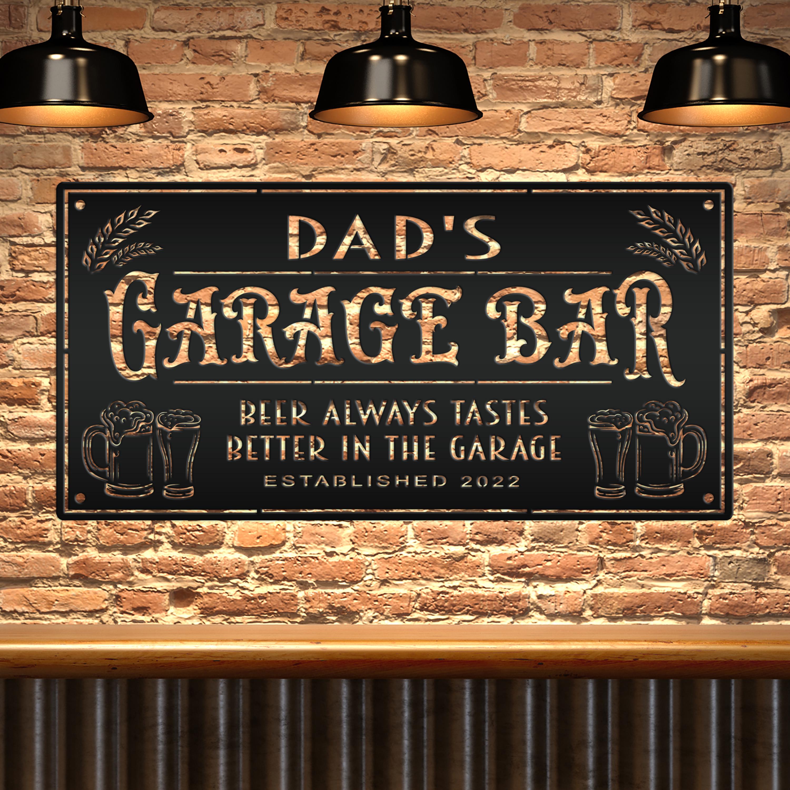 Rectangle Custom Garage Bar Metal Sign - Make It Your Own Wording- Man ...