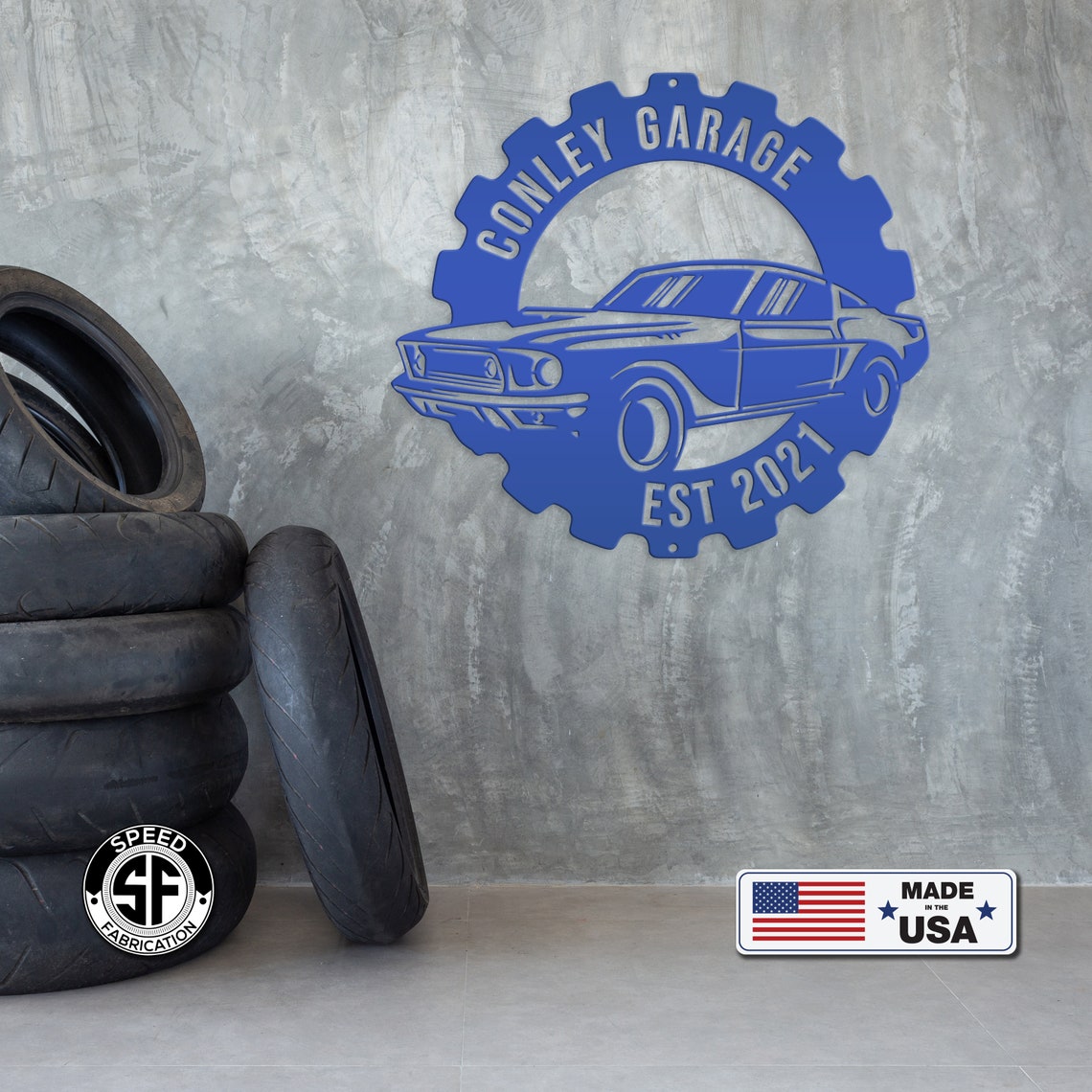 Custom Car Sign for Garage or Shop Sign With Muscle Car Home - Etsy