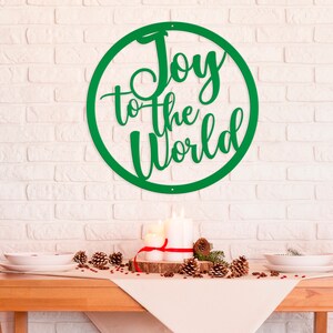 Round Joy to the World Christmas Décor Metal Sign - Etsy