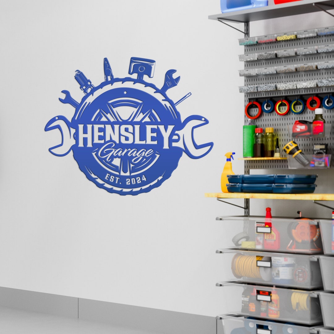 Unique Personalized Garage Sign Ideal for Dad's Mechanics Workshop at ...