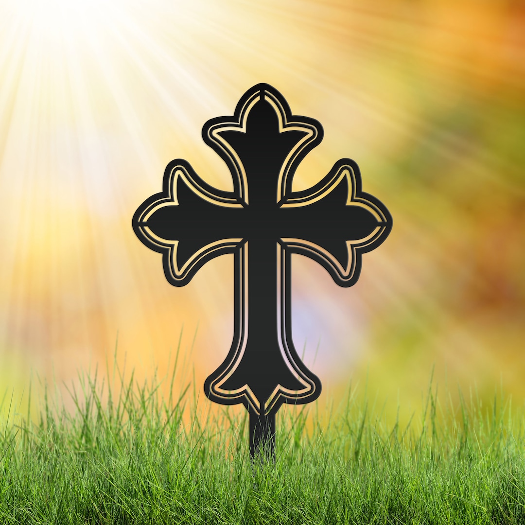 Outdoor Metal Cross Yard Decoration, Christian Yard Decor, Mother's Day ...