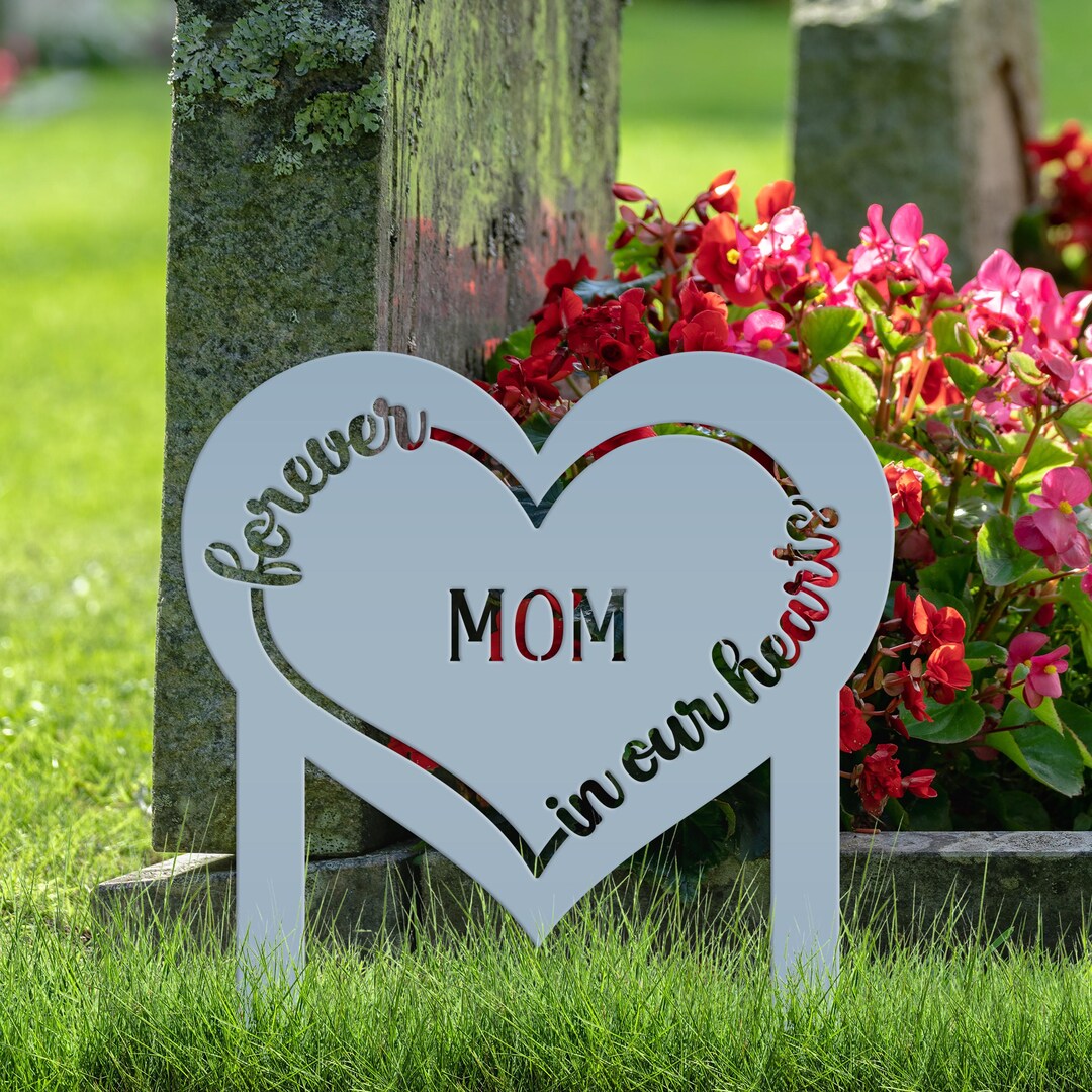 Memorial Sign for Loved Ones | Unique Tribute Yard Decor | Metal Stake ...