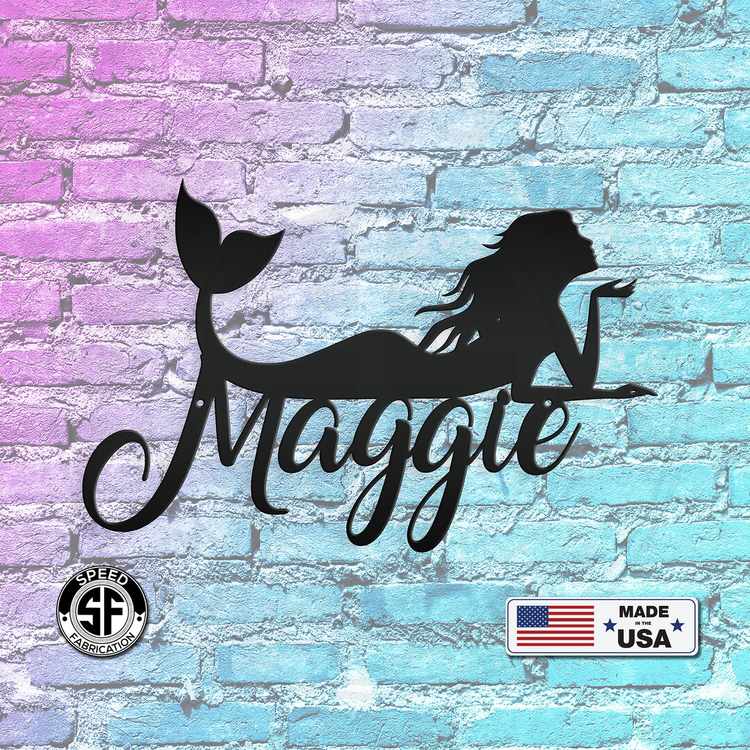 Personalized Mermaid Metal Sign - Etsy