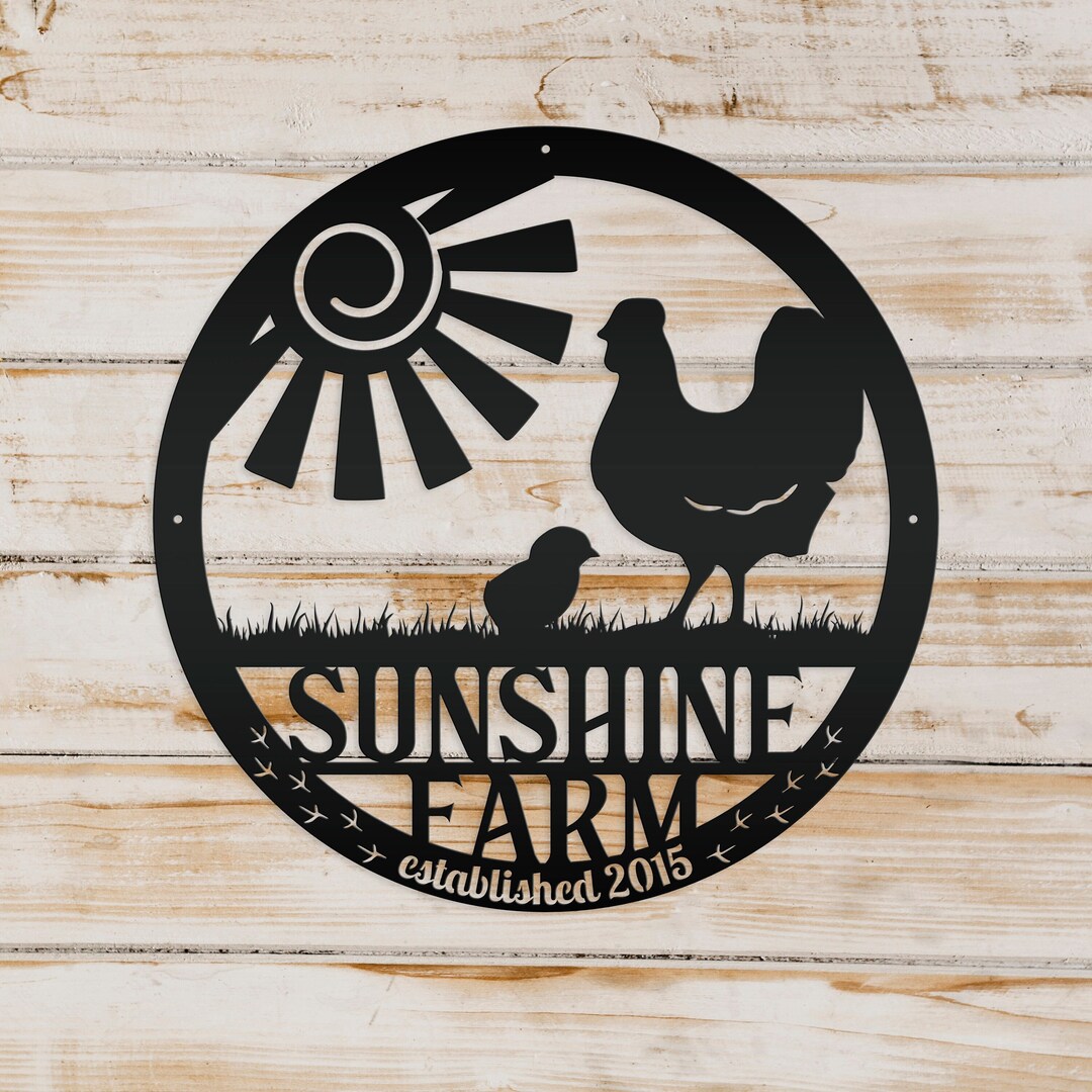 Custom Chicken Sign - Personalized Chicken Farm Sign - Etsy