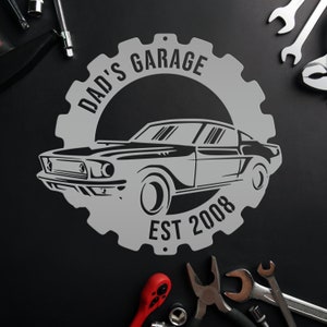Custom Car Sign for Garage or Shop Sign With Muscle Car Home Decor ...