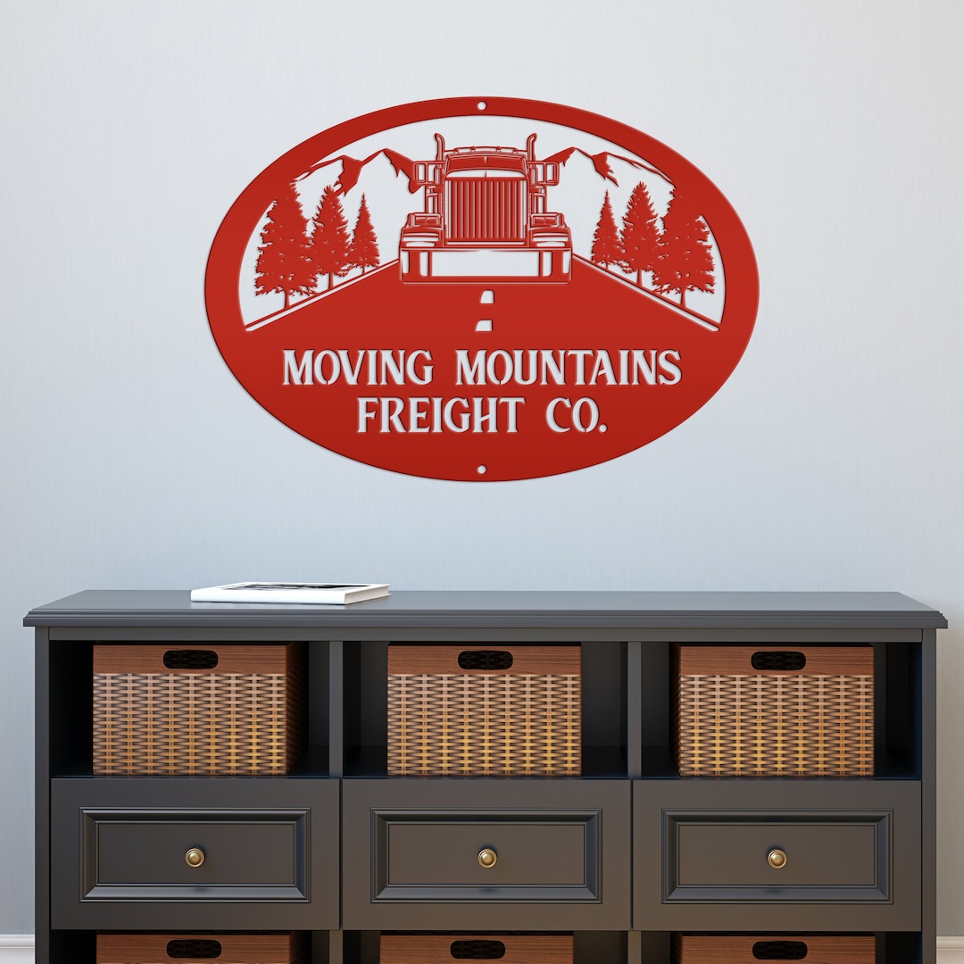 Metal Tractor Trailer Sign, Custom Semi Truck Decor, Make It Your Own ...