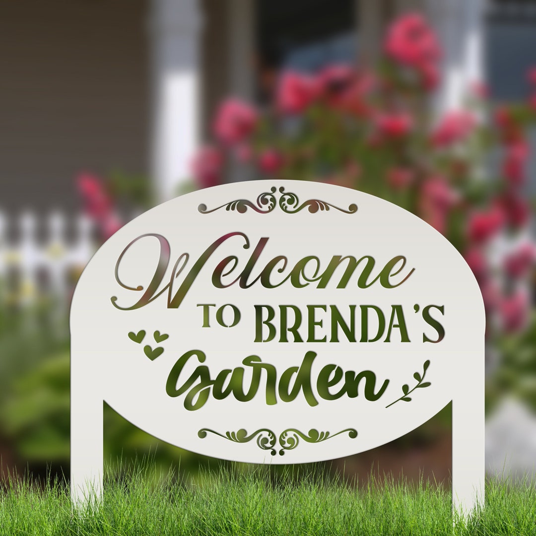 Garden Sign Personalized for Mother's Day Gift, Decorative Outdoor ...