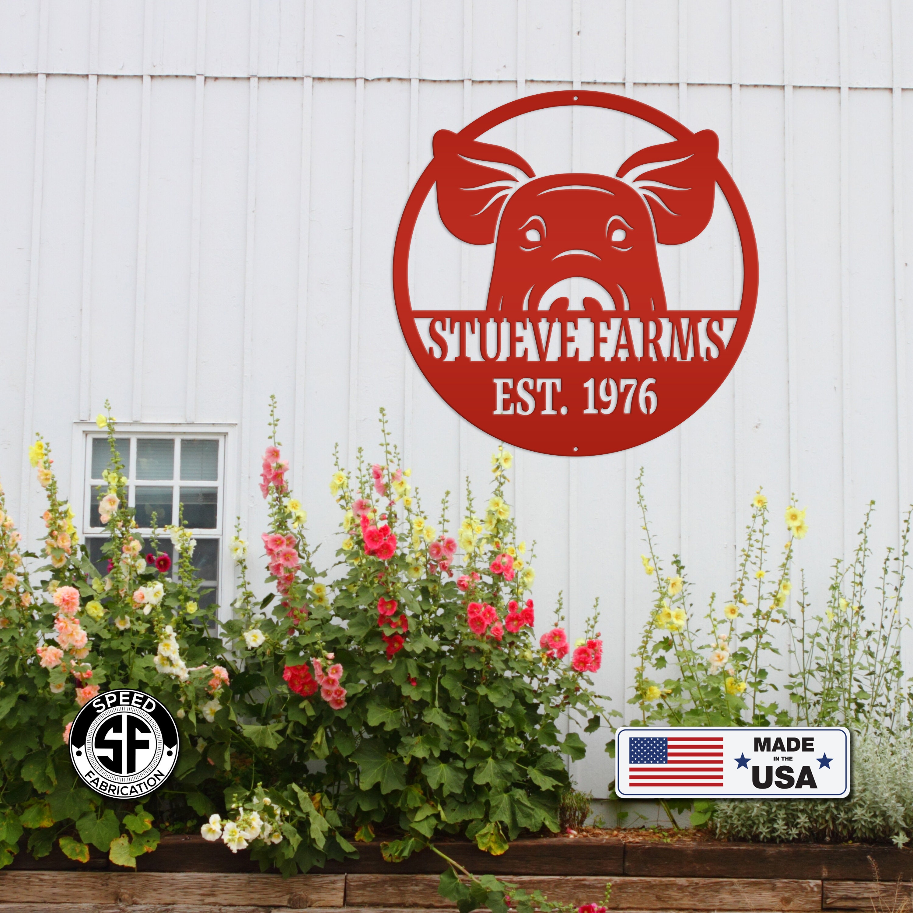 Custom Pig Farm Sign Indoor Outdoor Metal Sign - Etsy