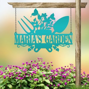 Custom Garden Tools Sign - Outdoor Garden Sign - Custom Garden Stake ...