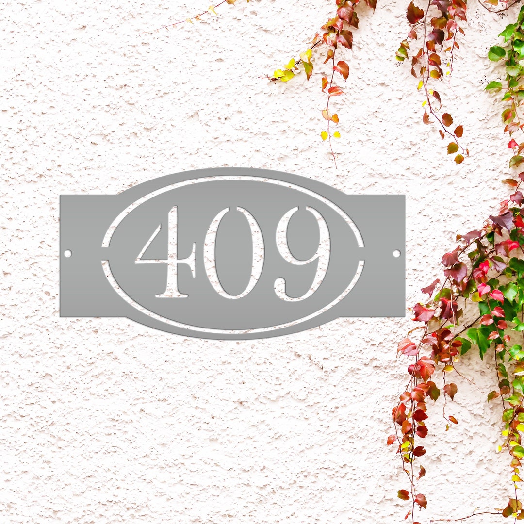 Personalized House Number Metal Sign - Etsy