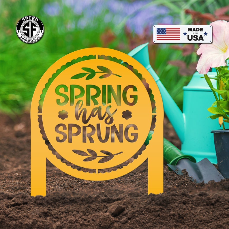 Metal Spring Has Sprung Yard Stake Outdoor Spring Decor - Etsy