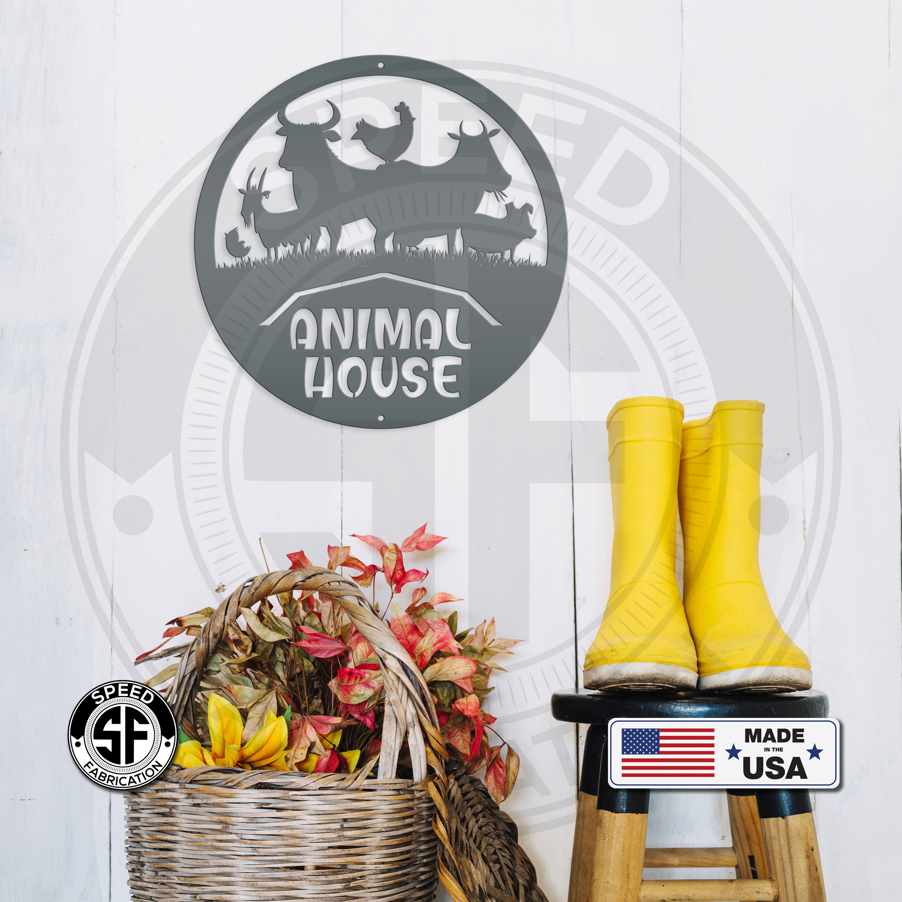 Farm Animal House Metal Sign - Etsy