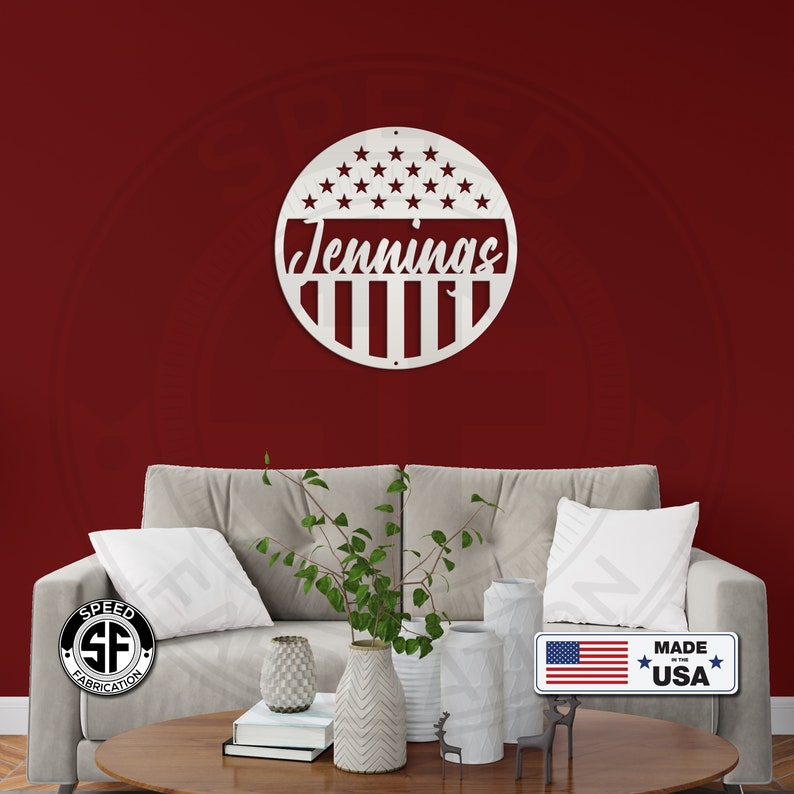 Custom Patriotic Americana Name Sign Custom Stars and - Etsy