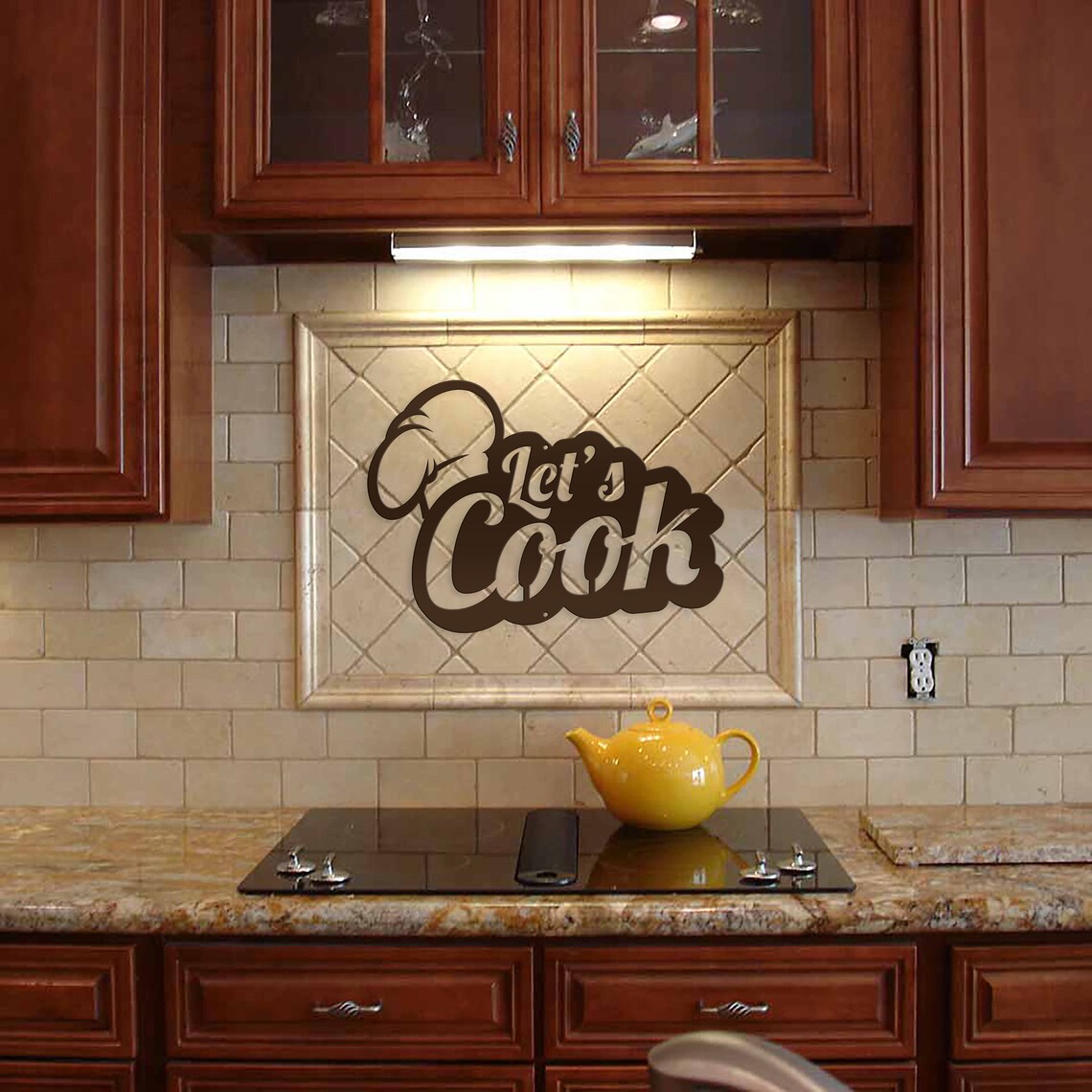 Let's Cook Kitchen Metal Sign | Etsy