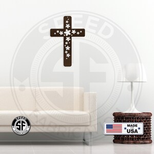 Flower Metal Cross Sign - Etsy