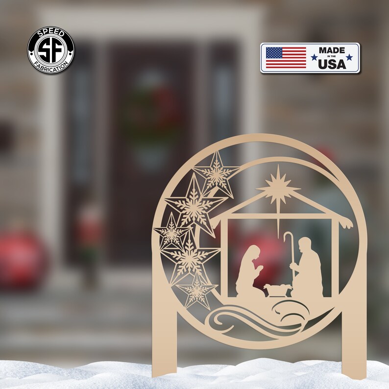 Outdoor Metal Nativity Yard Stake Christian Decor Christmas - Etsy