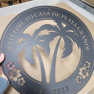 Personalized Tropical Patio or Pool Sign, Custom Tropical Sign - Etsy