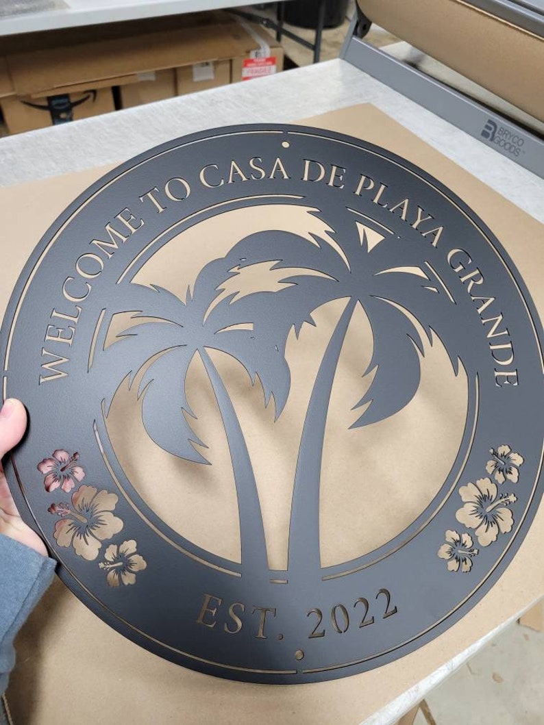 Personalized Tropical Patio or Pool Sign Custom Tropical Sign - Etsy