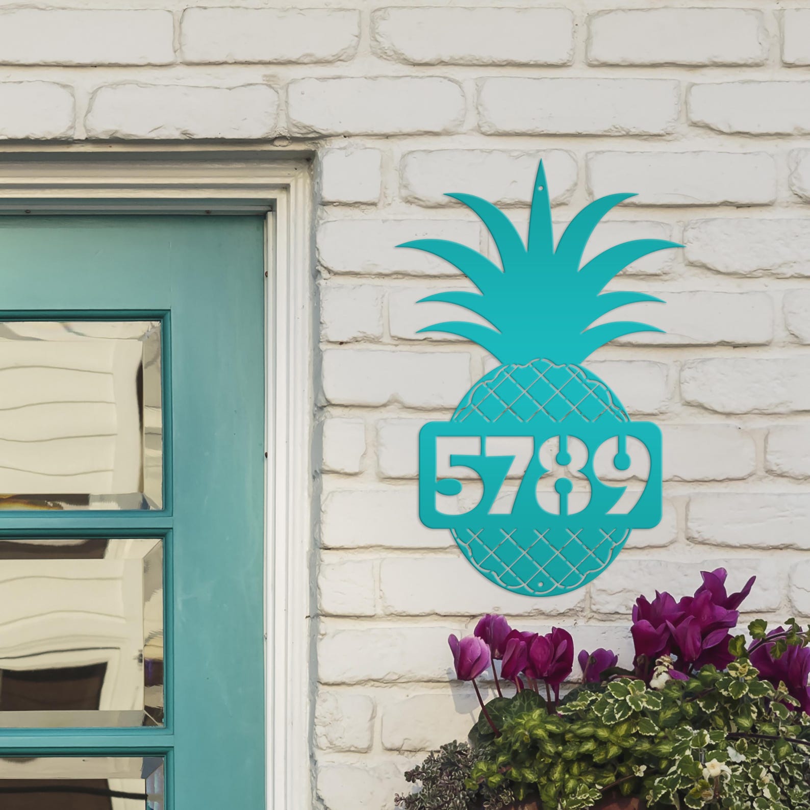 Custom Pineapple Metal House Number - Heavy Duty - Beach House Address ...