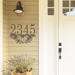 Custom Sunflower Metal Address Sign – Unique Home Decor - Charming ...