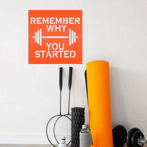 Gym Sign - Motivational Fitness Sign - at Home Gym Sign - Work Out Sign ...