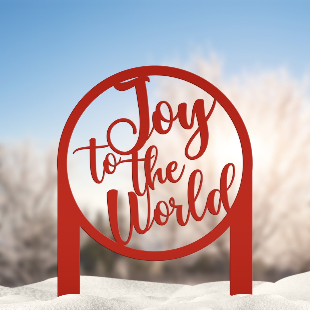 Outdoor Christmas Decorations, Joy to the World Yard Stake, Metal Lawn ...