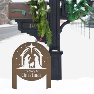 Christmas Nativity Sign - Festive Holiday Display - Manger Scene ...