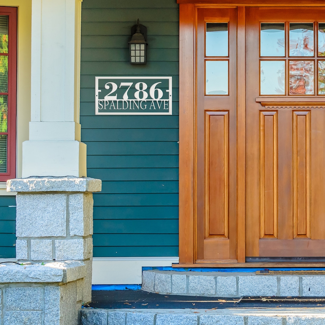 Personalized Rectangle Home Address Metal Sign - Etsy