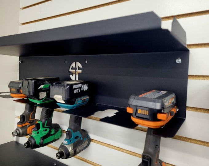 Metal Power Tool Rack, Heavy Duty Storage Shelf, Tool Organization ...