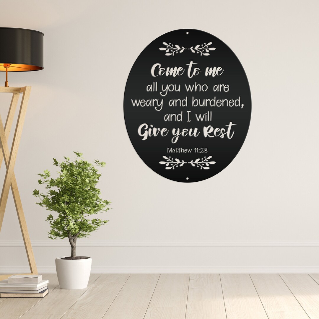 Biblical Blessings: Unique Metal Wall Hanging With Matthew Bible Verse ...