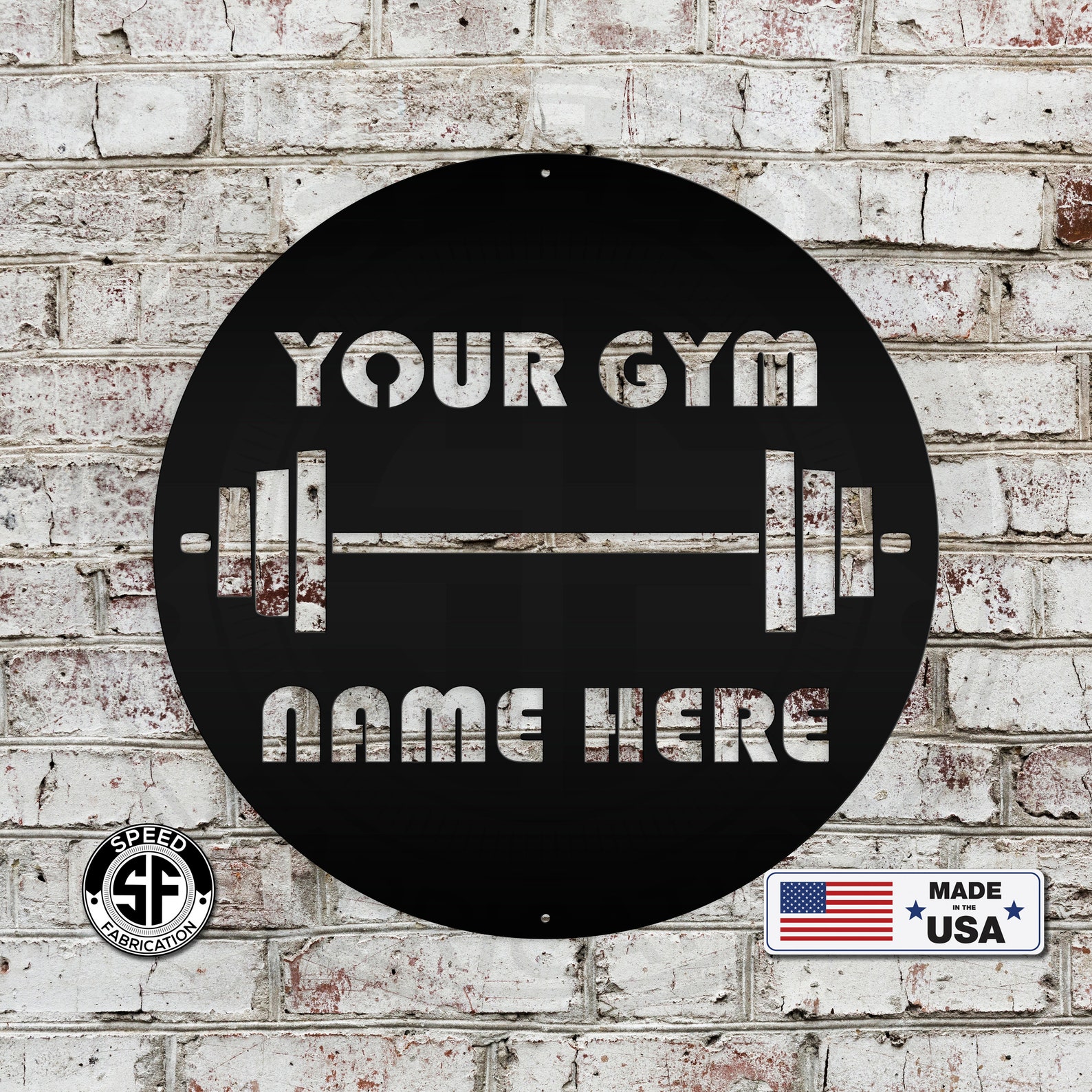 Personalized Gym Name Metal Sign | Etsy
