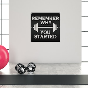 Gym Sign - Motivational Fitness Sign - at Home Gym Sign - Work Out Sign ...