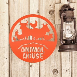 Farm Animal House Metal Sign - Etsy