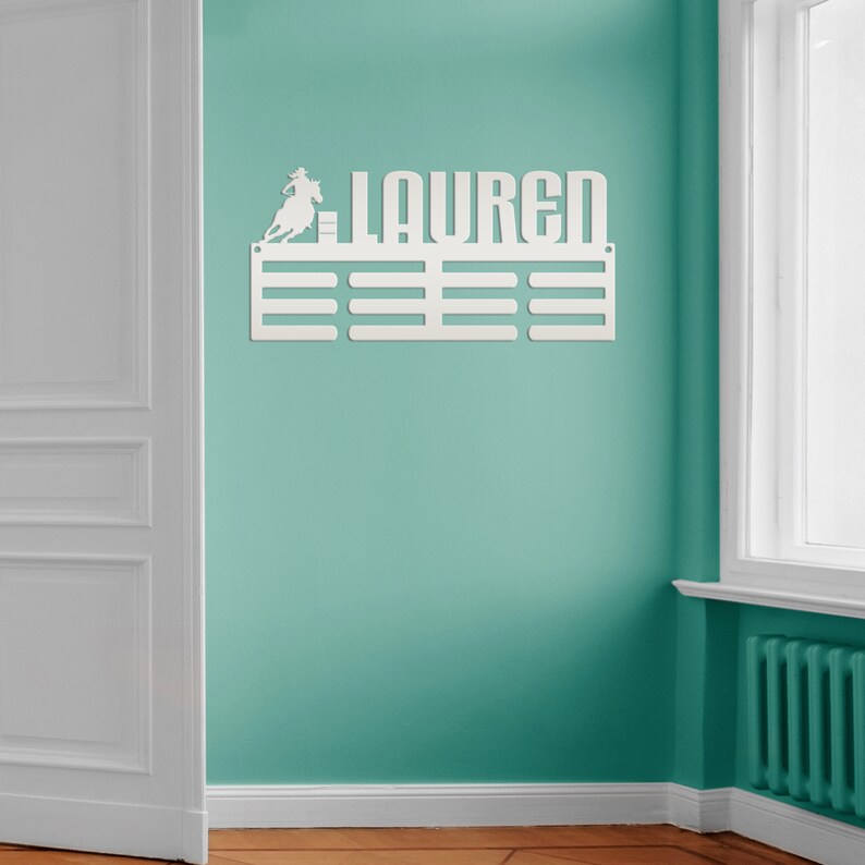 Medal Holder, Custom Barrel Racing Awards Holder, Horse Races Ribbon ...